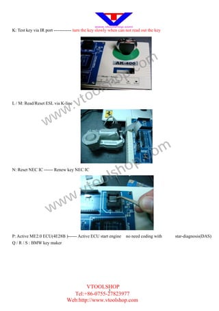 How to use AK400 Key Programmer - AK400 Key PRO Use Manual | VtoolShop ...