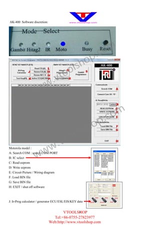 Way To Use AK400 Key Programmer | PDF