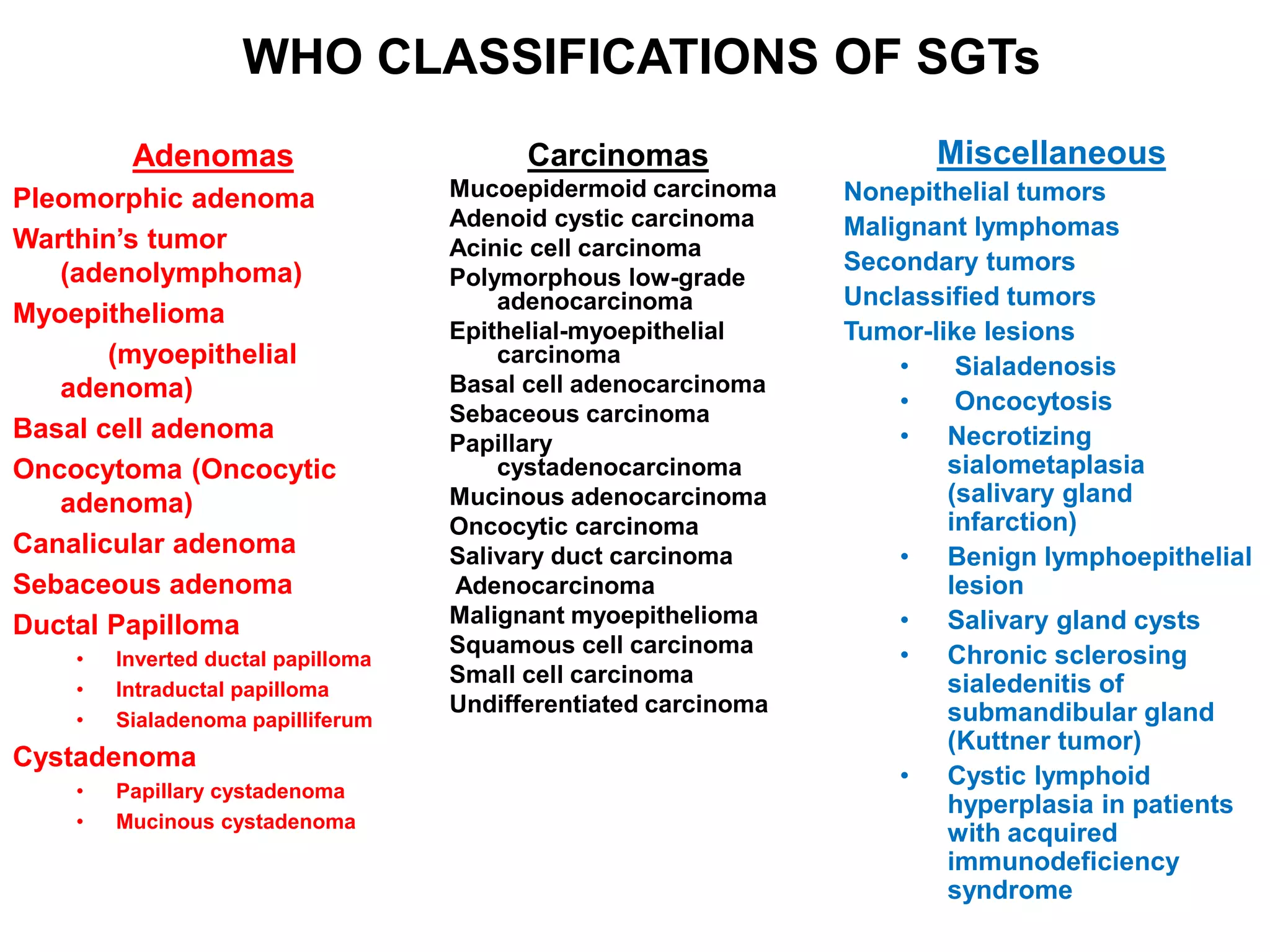 Salivary gland tumours | PPTX