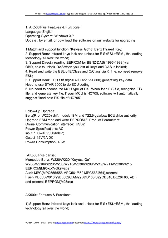 Ak500 prog2 vs. ak500+ vs. ak500pro | DOCX