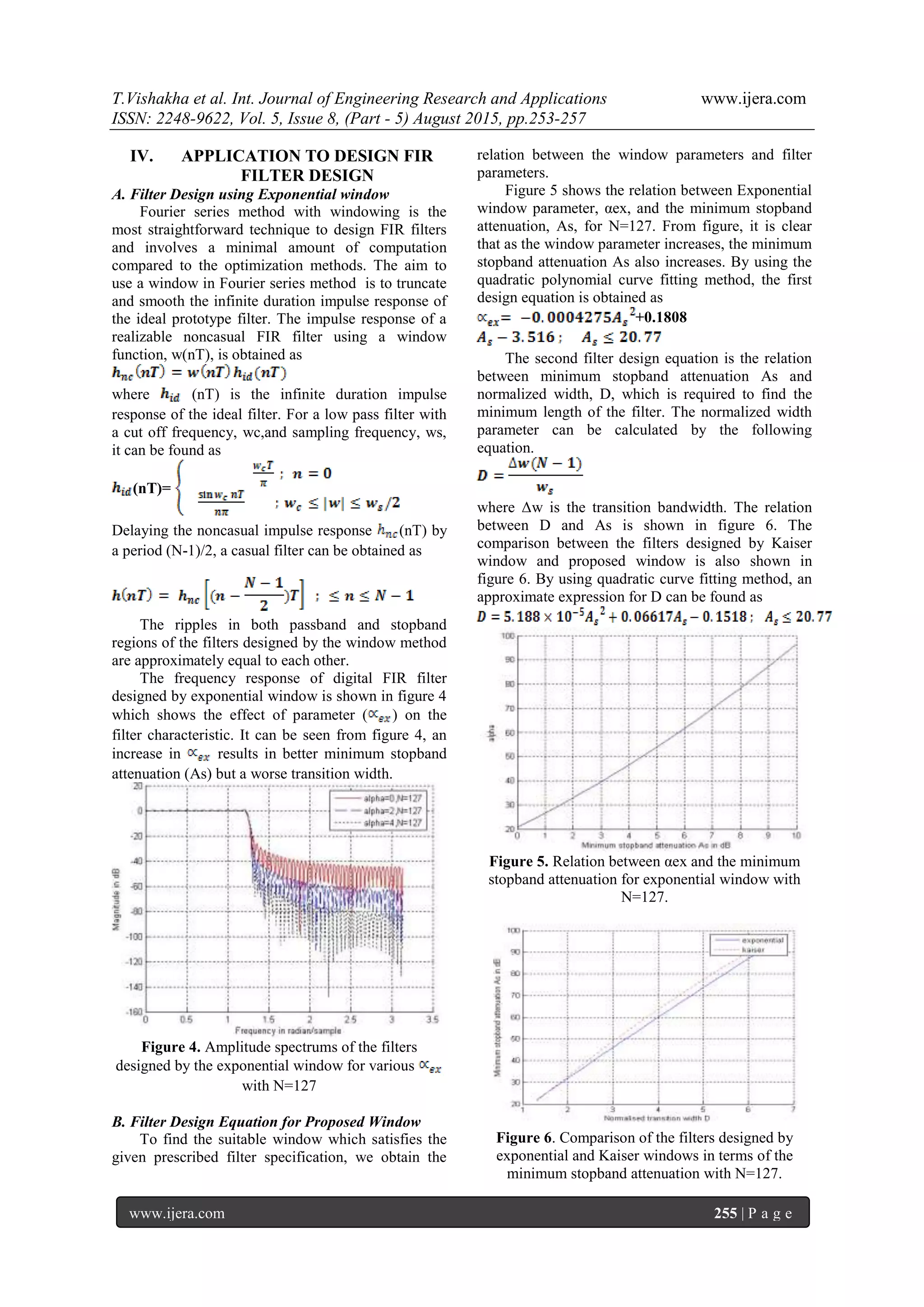 Windows used in FIR Filters optimized for Far-side Stop band Attenuation (FSA) performance. | PDF