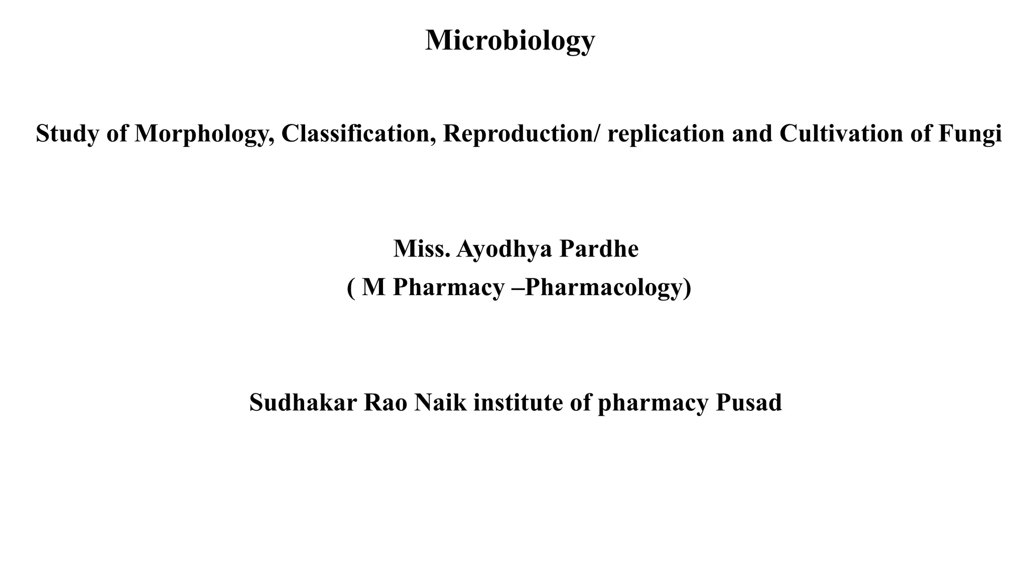presentation on morphology classification, reproduction, cultivation of ...