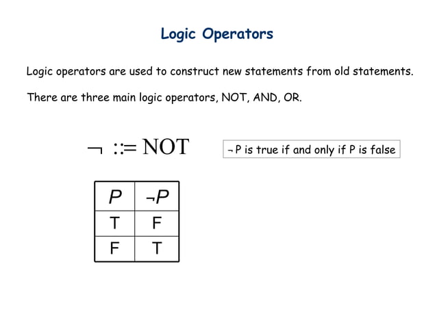Discrete Math Lecture 01: Propositional Logic | PPT