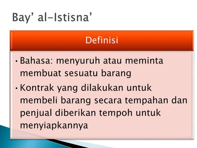 Akad Bay' Salam dan Bau' Istisna' | PPTX