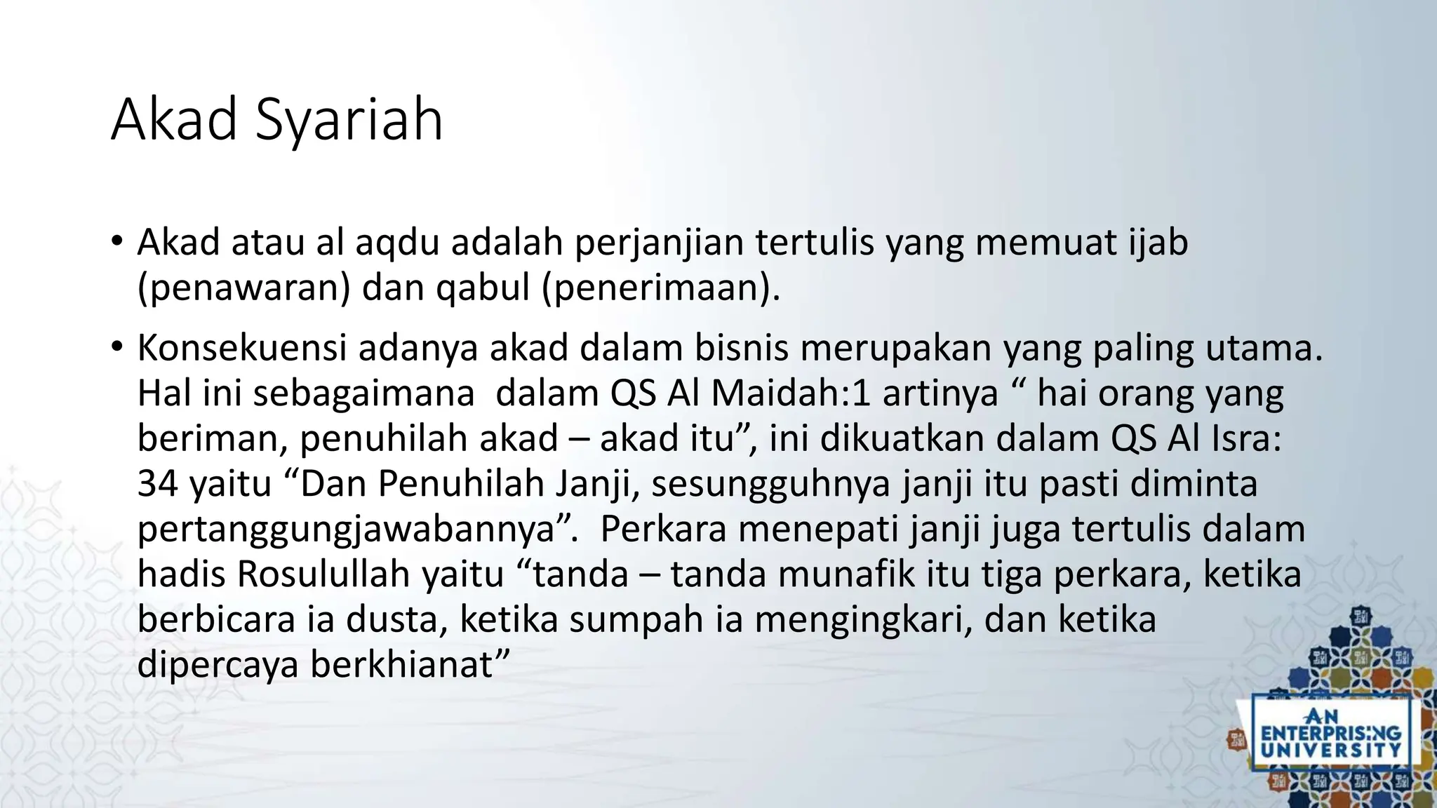 Akad dan Prinsip Transaksi Syariah. pptx | PPT