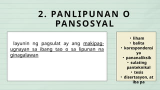 AKADEMIKONG-PAGSULAT.Filipinon SA piling larangan | PPTX