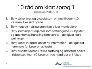 Akademisk skriftlig fremstilling 6, sprog og formalia | PPT