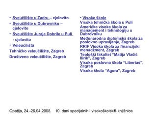 Akademske knjižnice u Hrvatskoj: spremne za mjerenje kvalitete poslovanja ili ne? | PPT