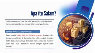 AKAD SALAM DAN ISTISNA dalam ekonomi islam | PDF