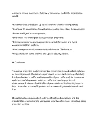 Comprehensive Analysis of the Akamai Model for DDoS Mitigation on Web ...