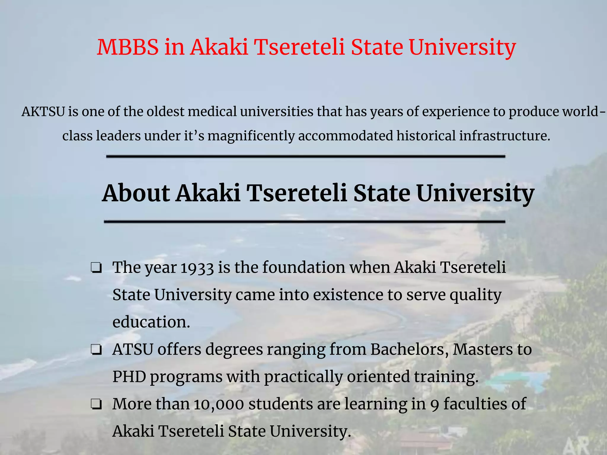 Akaki Tsereteli State University - Best University in Georgia | PPTX