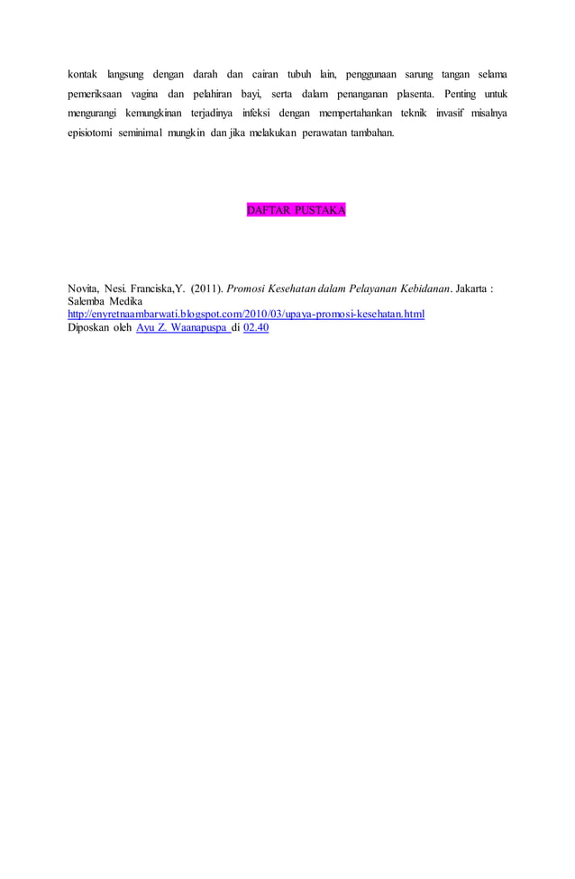 Akalah promosi kesehatan upaya promosi kesehatan pranikah | DOCX