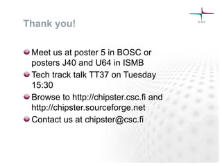 Large scale data management in Chipster workflow environment | ODP