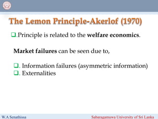 Akalof lemon market | PPTX