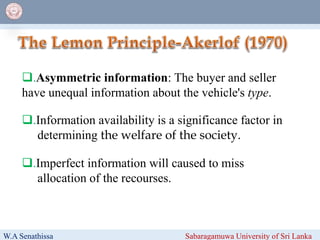 Akalof lemon market | PPTX