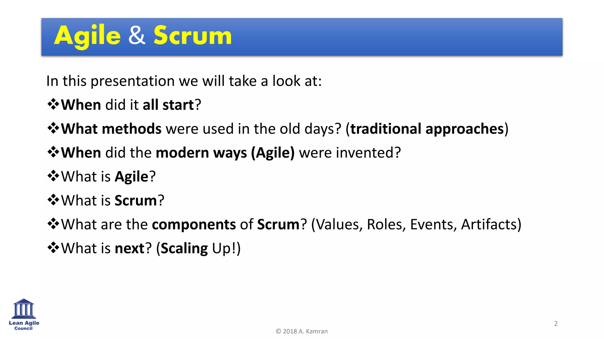 A.Kamran Comprehensive Review of Agile and Scrum | PDF | Business ...