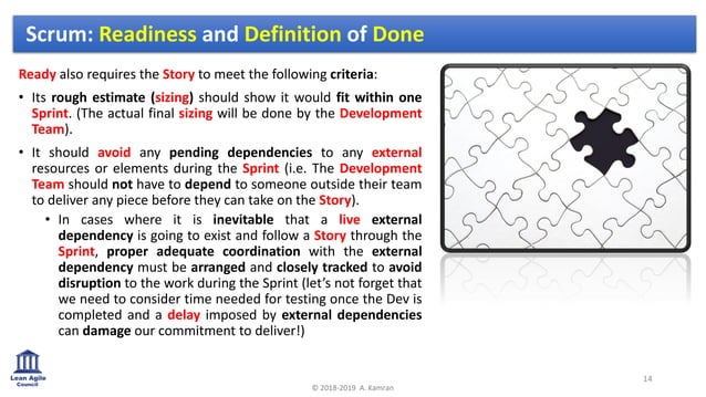 A. Kamran's DoD and DoR: Definition of Done and Definition of Ready in ...