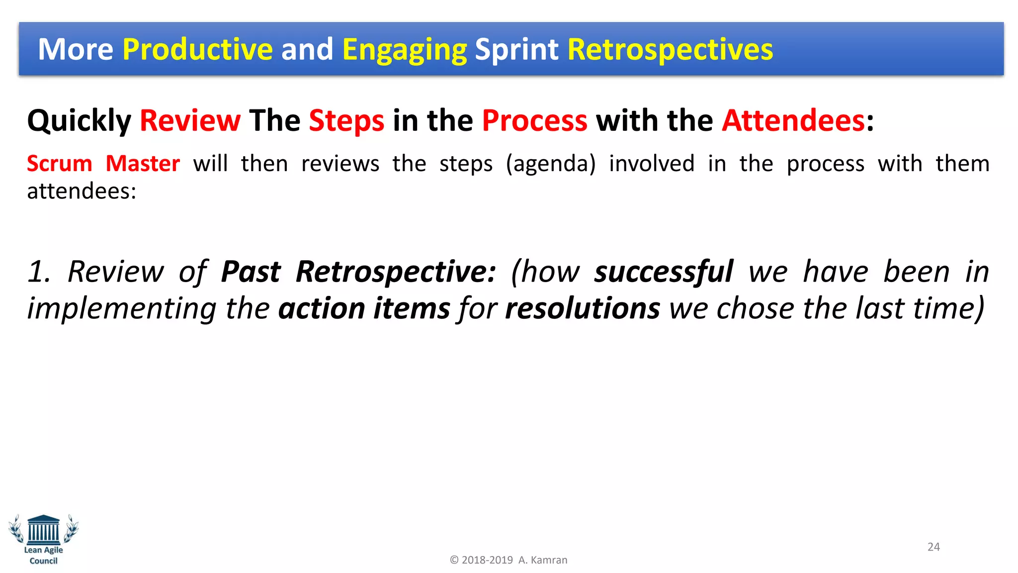 A. Kamran's Best Practices in Scrum's Sprint Retrospectives | PDF