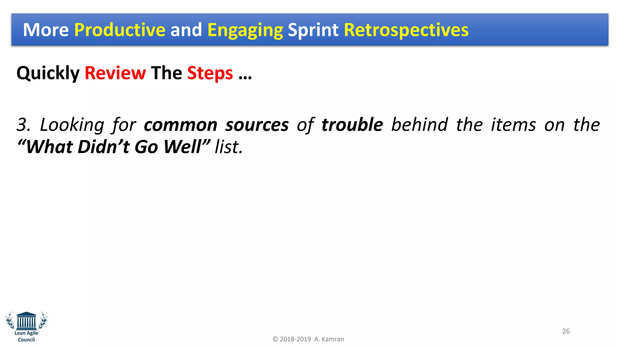 A. Kamran's Best Practices in Scrum's Sprint Retrospectives | PDF