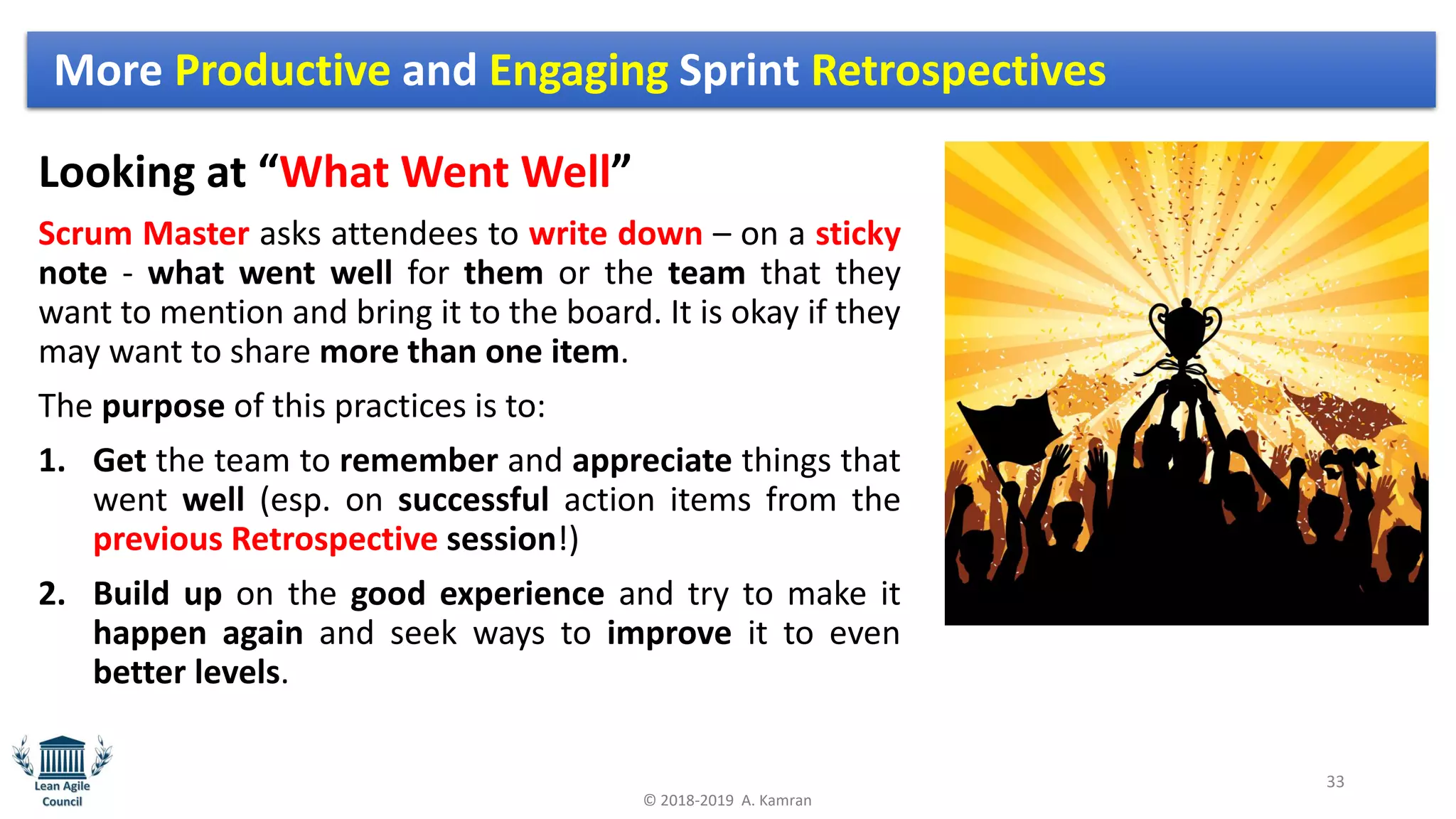 A. Kamran's Best Practices in Scrum's Sprint Retrospectives | PDF
