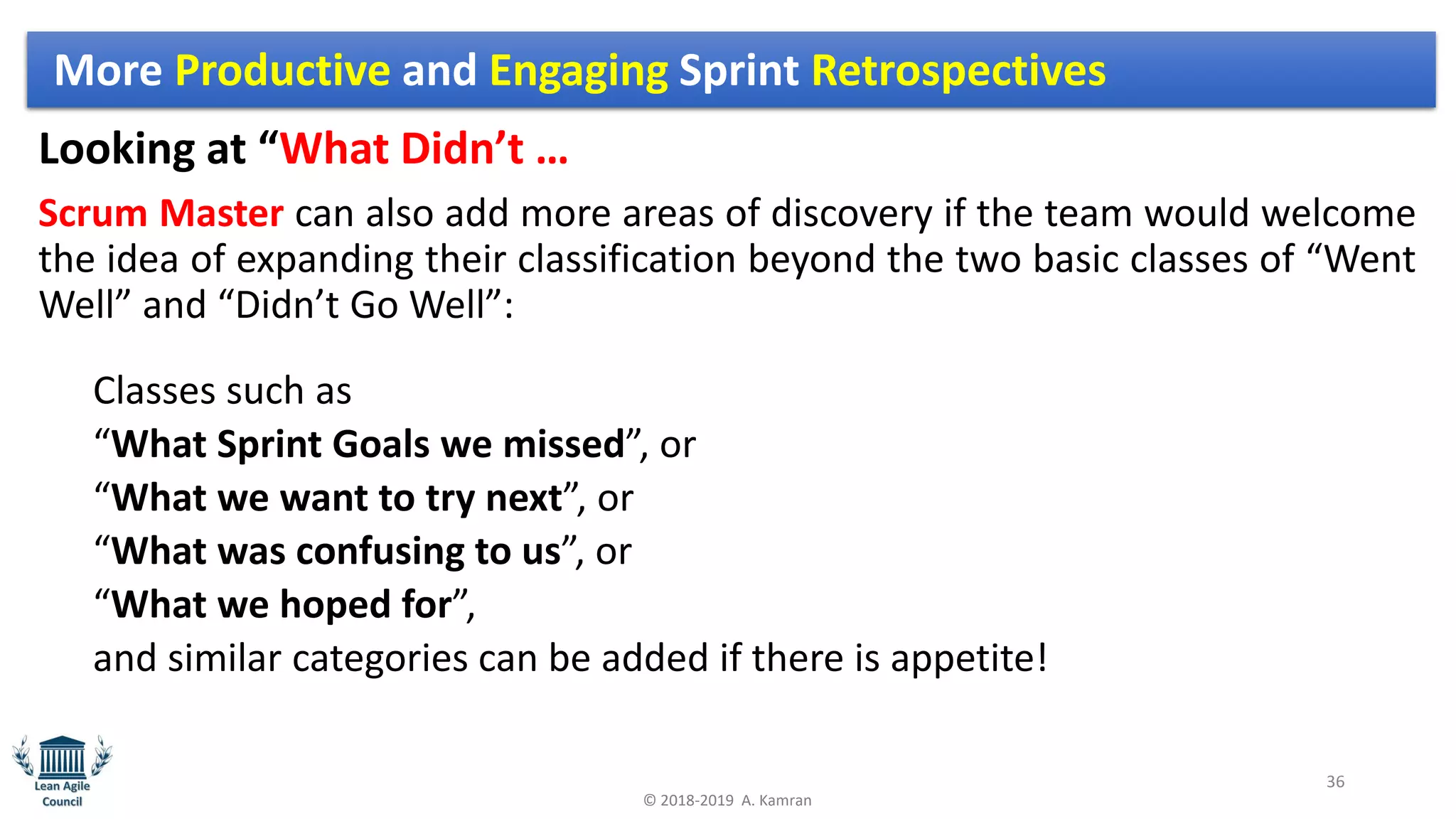 A. Kamran's Best Practices in Scrum's Sprint Retrospectives | PDF