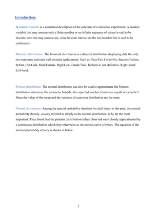 Random variables Report | PDF