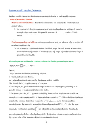 Random variables Report | PDF