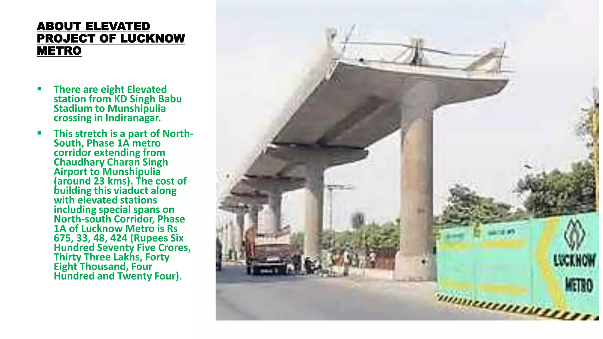 PRESENTATION ON CASTING YARD OF LUCKNOW METRO | PPTX