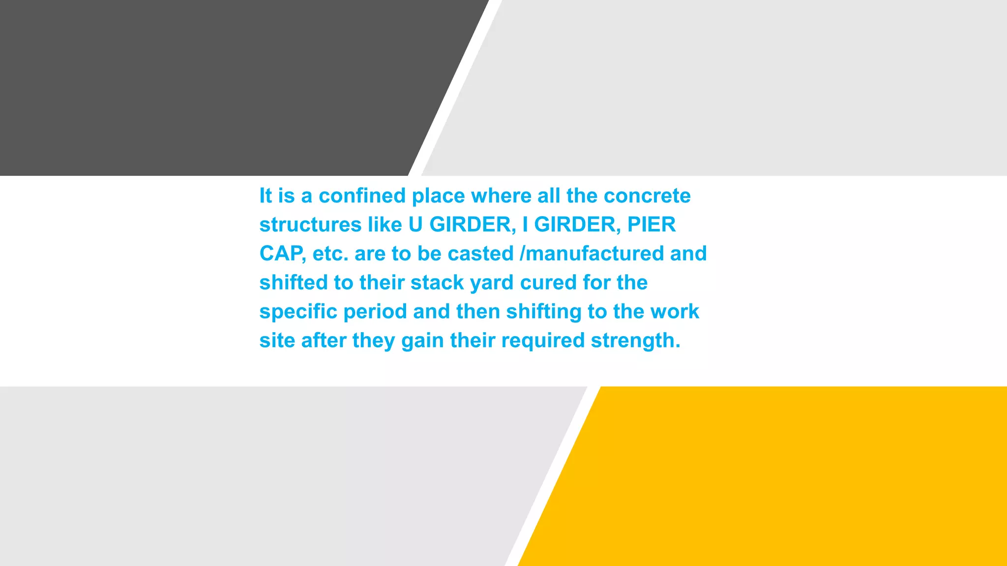 PRESENTATION ON CASTING YARD OF LUCKNOW METRO | PPTX