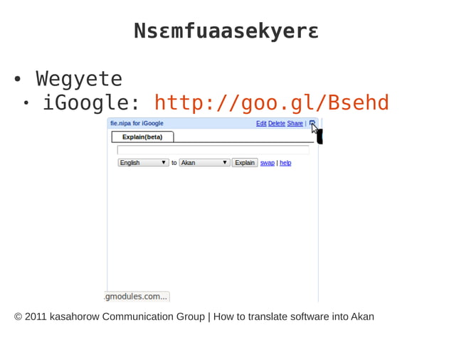 Akan localization principles | PPT