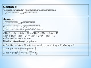 Akar akar suku banyak ds-pjj sma kmn2 | PPTX