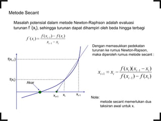 Akar akar persamaan non linier | PPT