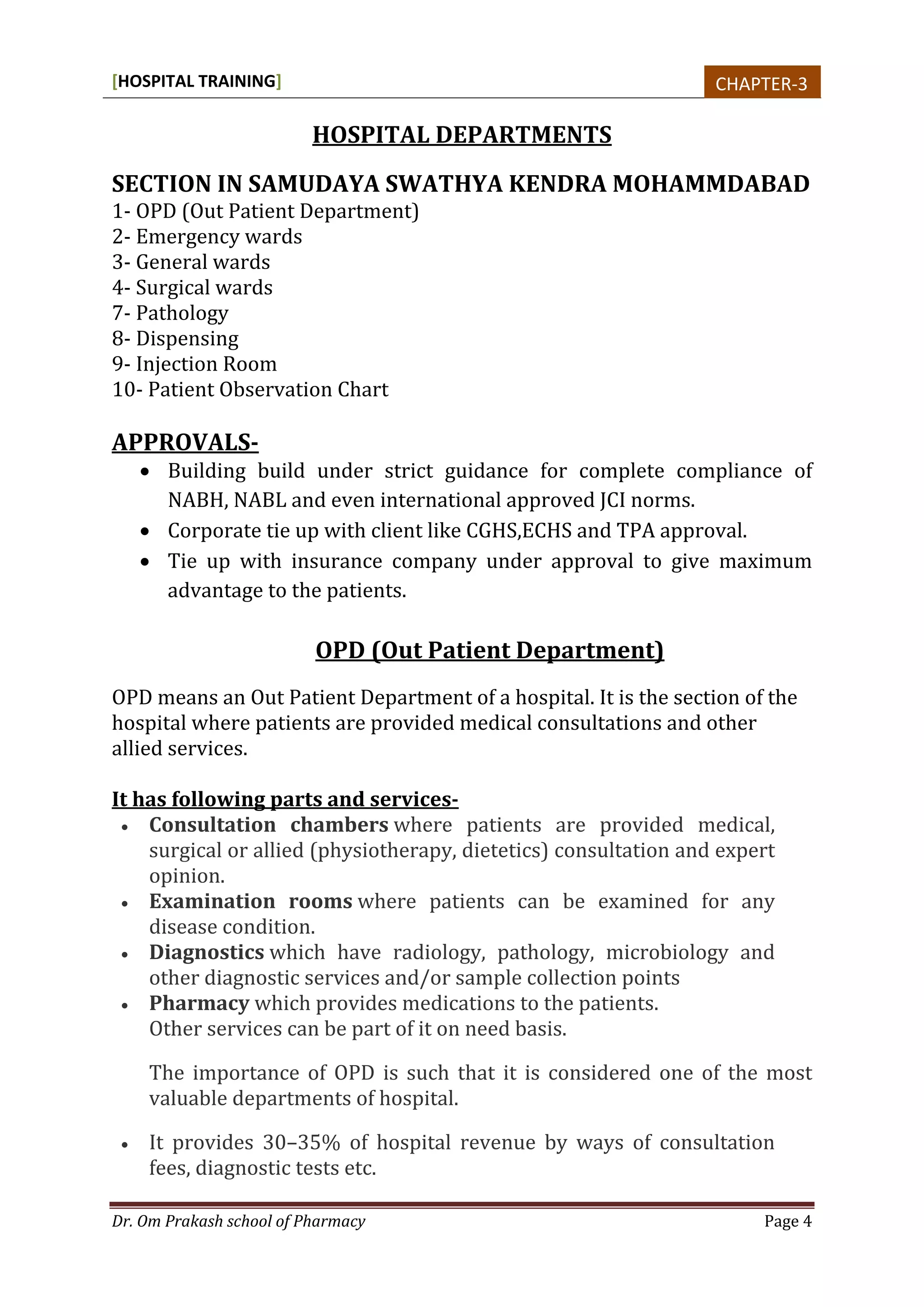 Hospital Training Report-I | PDF