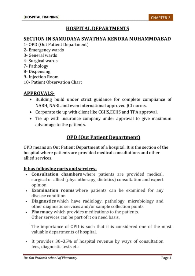 Hospital Training Report-I | PDF