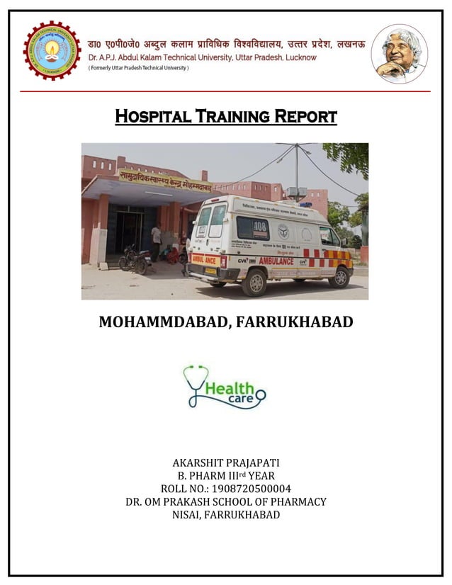Hospital Training Report-I | PDF