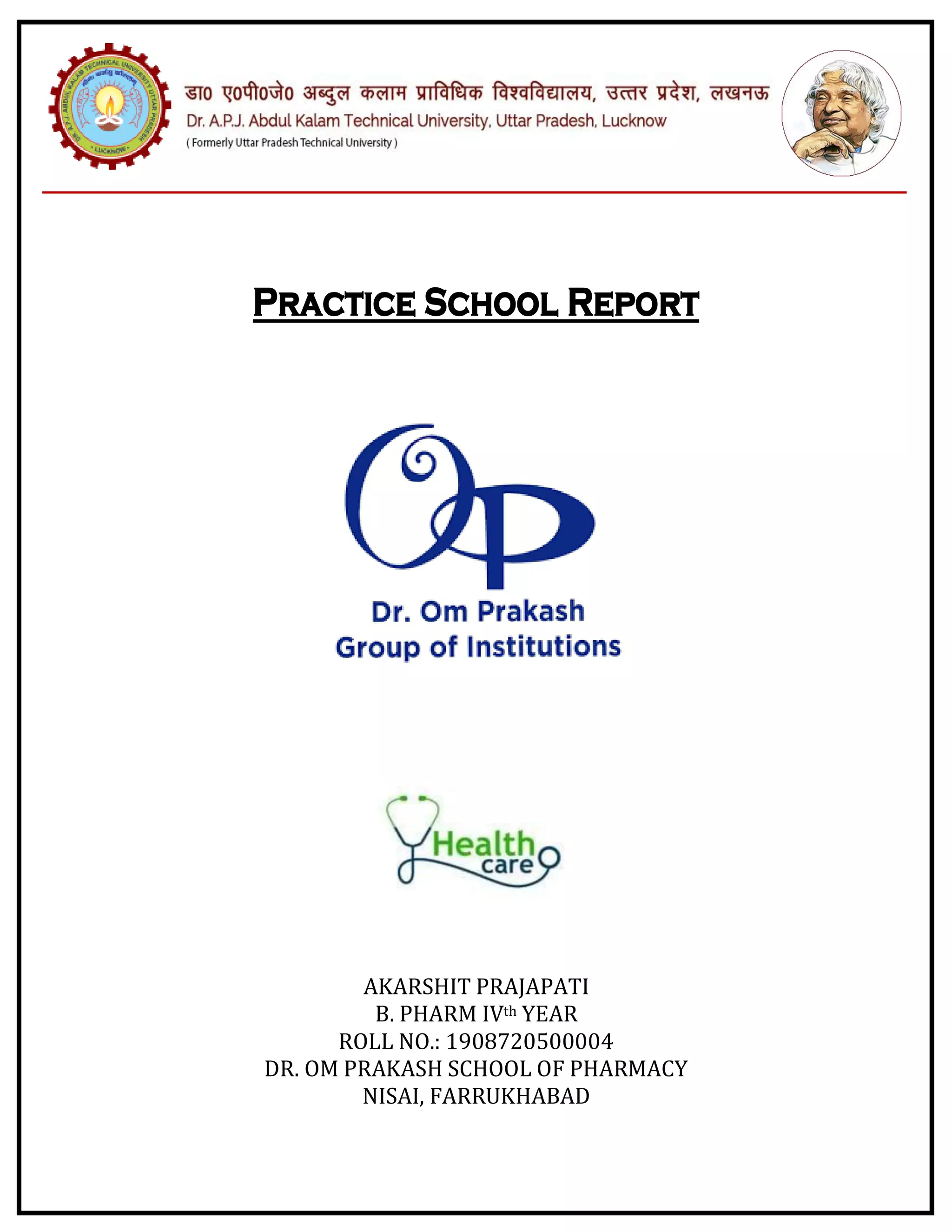 Practice School Report | PDF