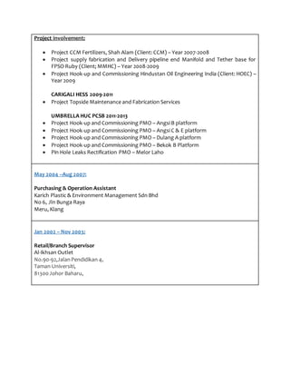 Akasah resume 2016 | PDF