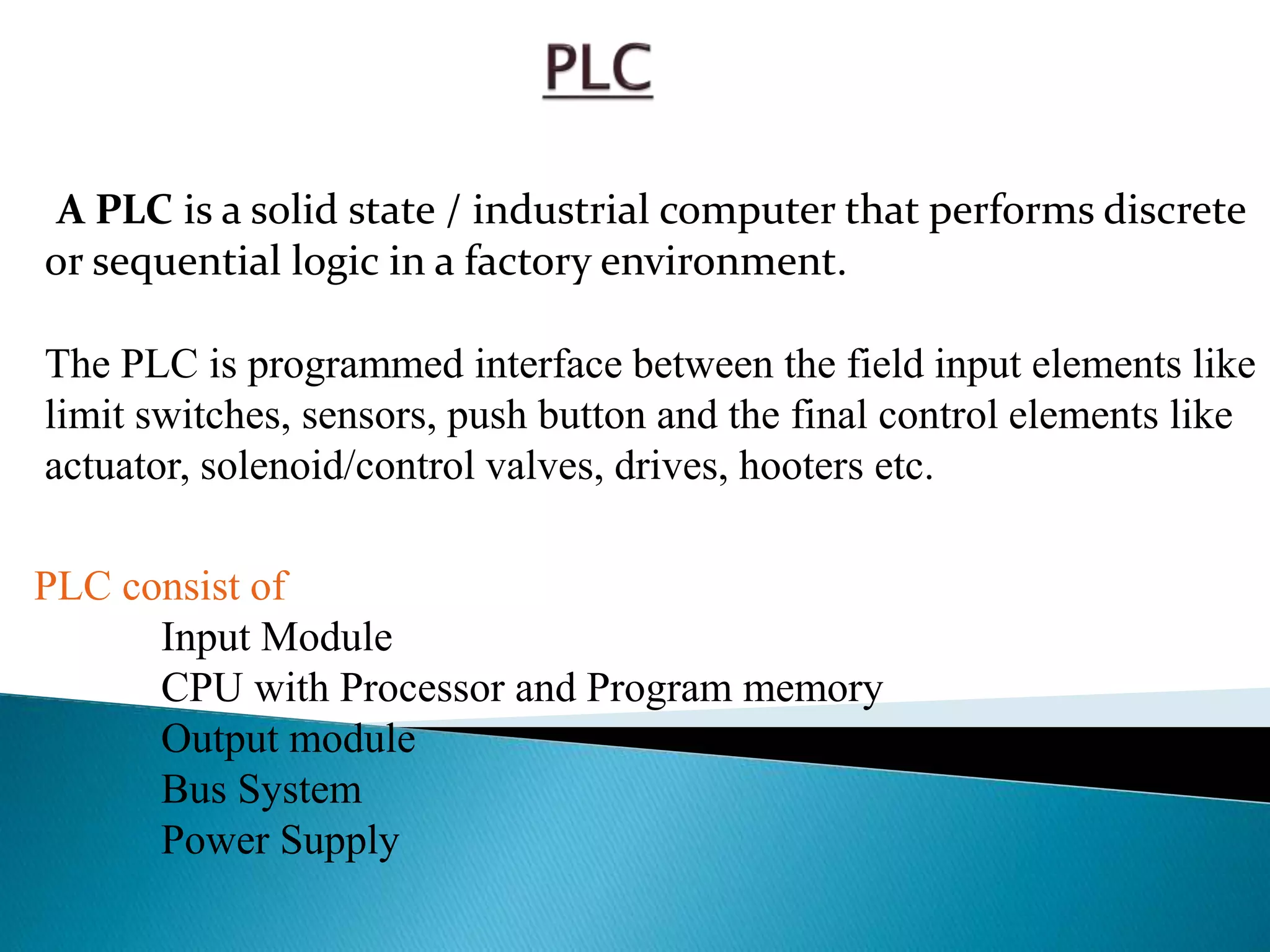 PPT on INDUSTRIAL AUTOMATION, PLC, SCADA | PPTX