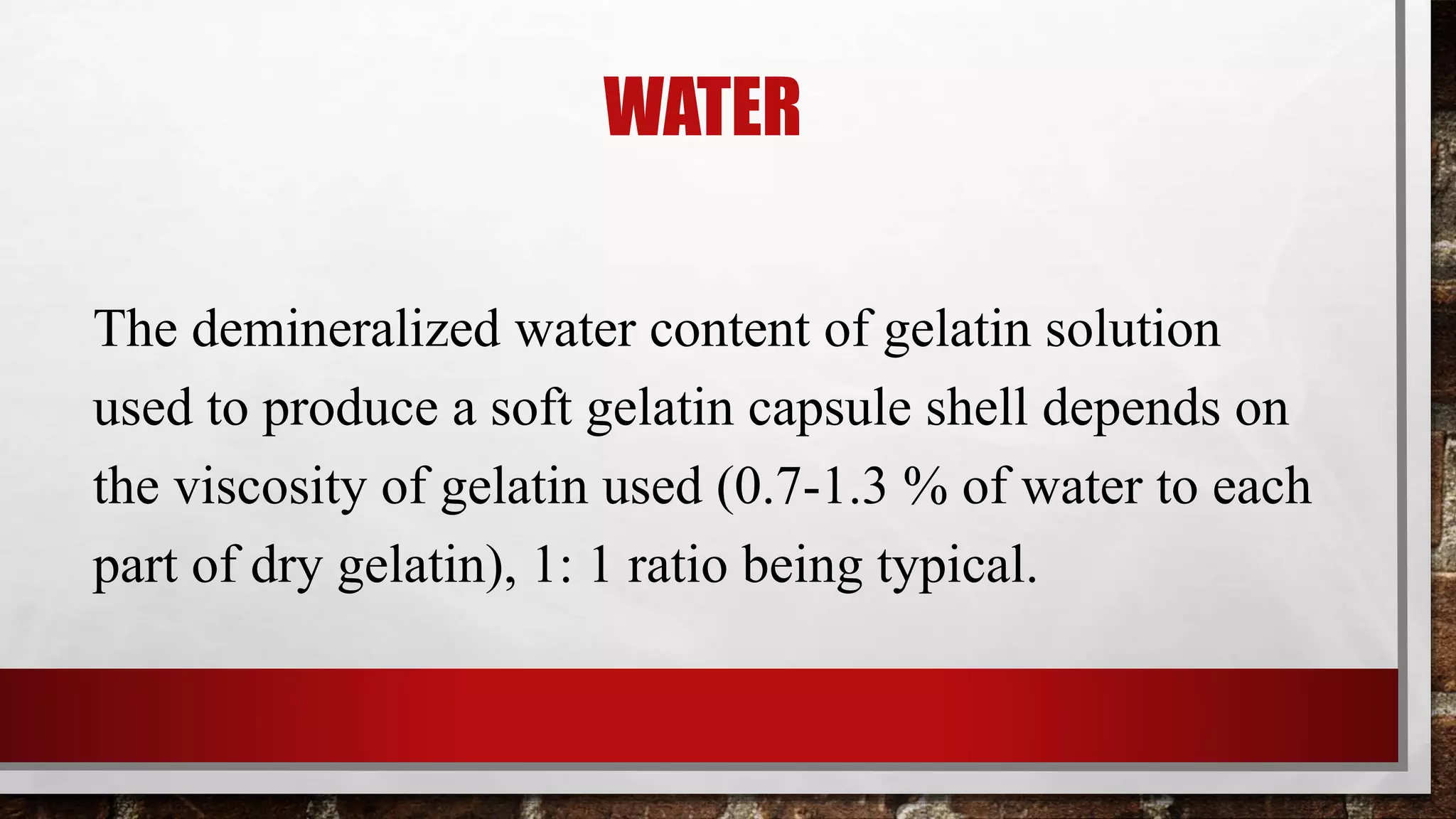 Raw materials of capsule shell | PPTX