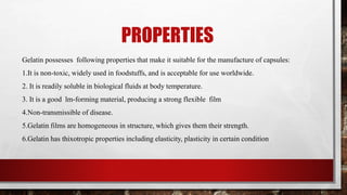 Raw materials of capsule shell | PPTX