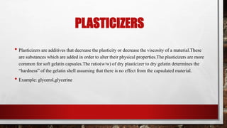 Raw materials of capsule shell | PPTX