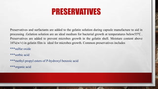 Raw materials of capsule shell | PPTX