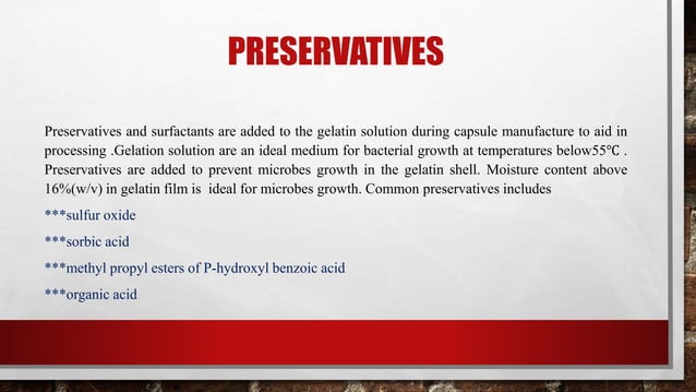 Raw materials of capsule shell | PPTX | Skin Care | Beauty