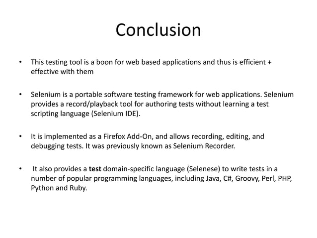 Akash 2013ca05 Software Testing Presentation Selenium Ppt
