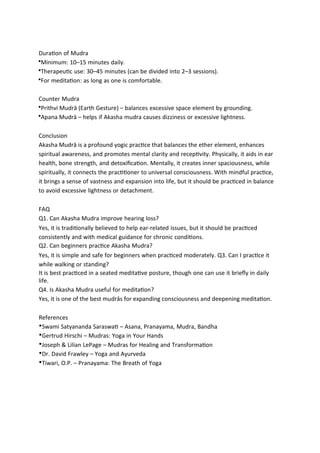 Akasha Mudrā-Akasha Mudrā is a yogic hand gesture associated with the ...