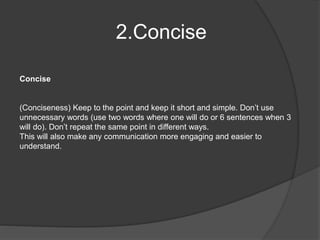 The seven c of communication in pco proof communication | PPT