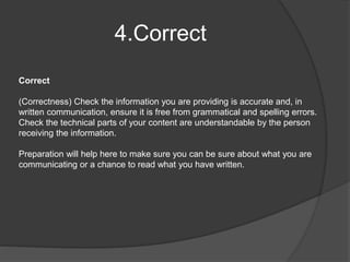 The seven c of communication in pco proof communication | PPT