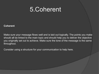 The seven c of communication in pco proof communication | PPT
