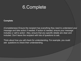 The seven c of communication in pco proof communication | PPT