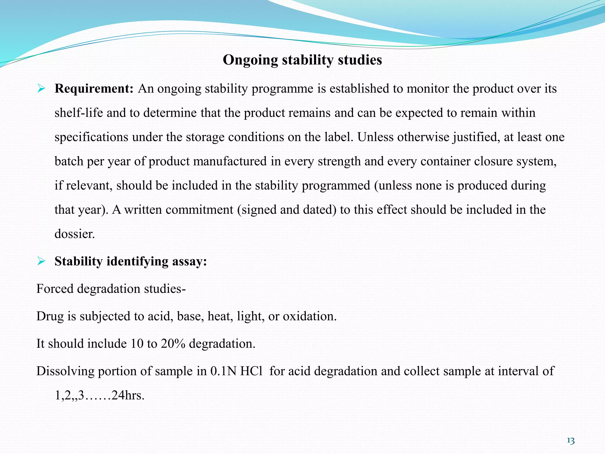 Stability study for formulation | PPTX